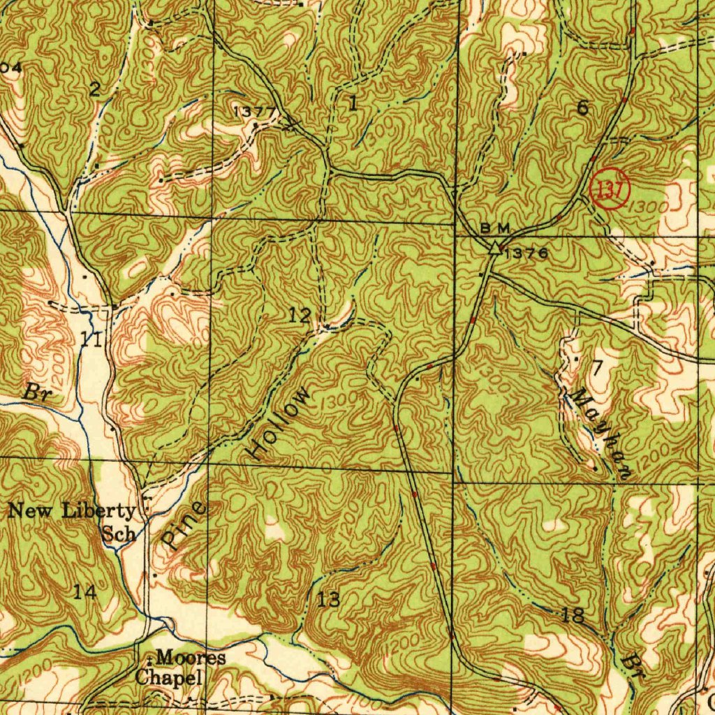 Clear Springs, MO (1948, 62500-Scale) Map by United States Geological ...