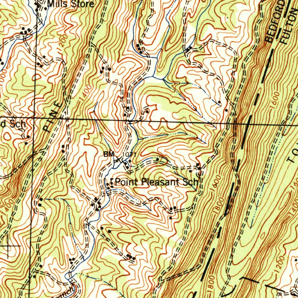 Clearville, PA (1944, 62500-Scale) Map by United States Geological ...