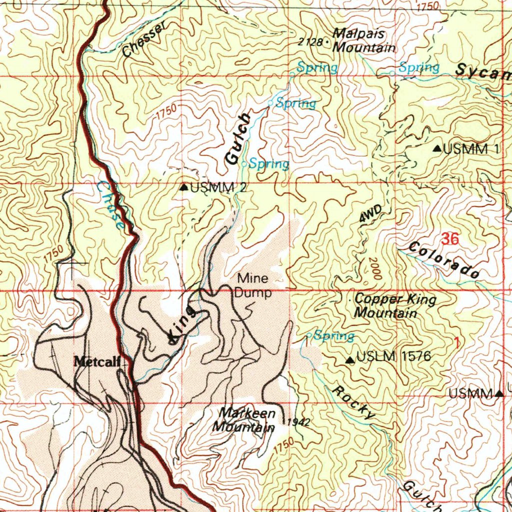 Clifton, AZ-NM (1986, 100000-Scale) Map by United States Geological ...