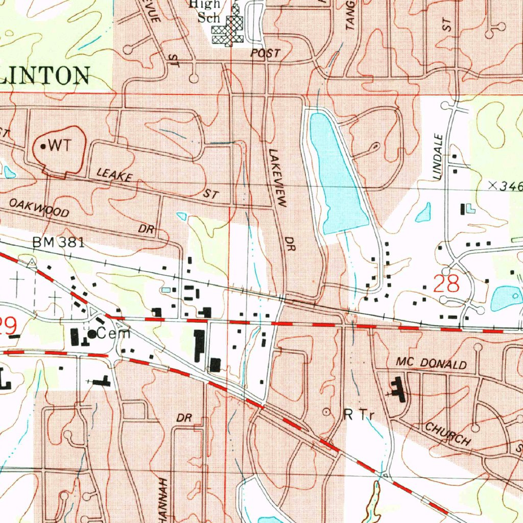 Clinton, MS (1980, 24000-Scale) Map by United States Geological Survey ...