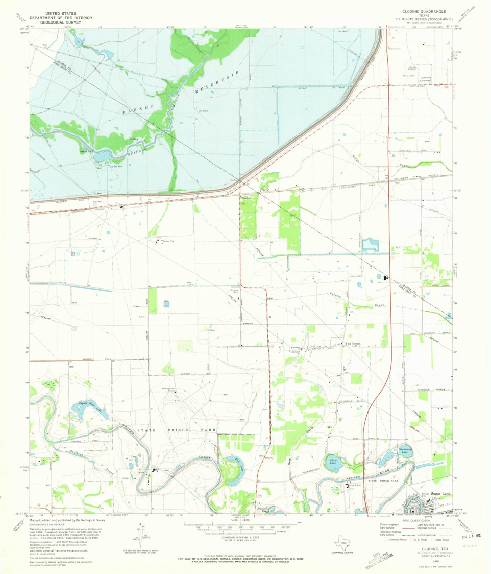 Clodine, TX (1970, 24000-Scale) Map by United States Geological Survey ...