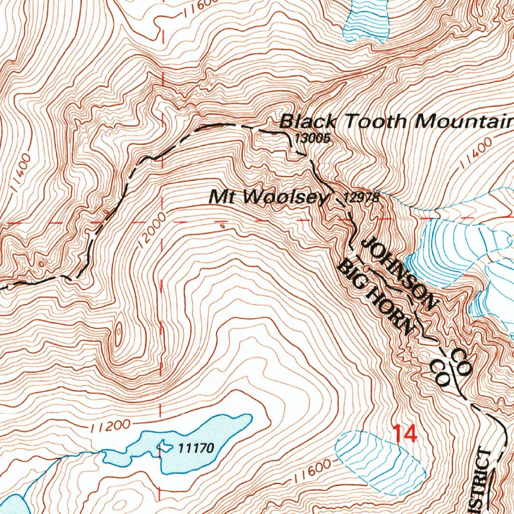 Cloud Peak, WY (1993, 24000-Scale) Map by United States Geological ...