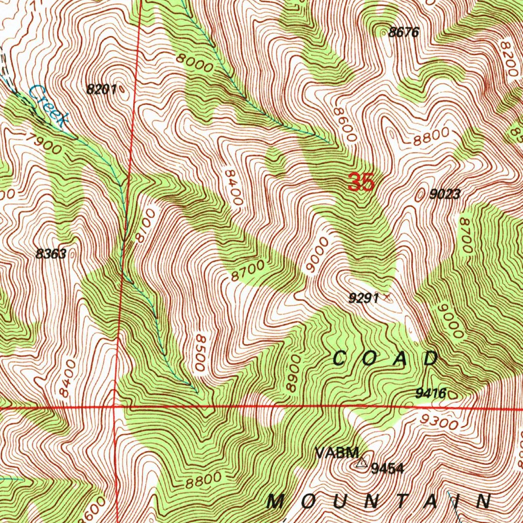 Coad Mountain, WY (1992, 24000-Scale) Map by United States Geological ...