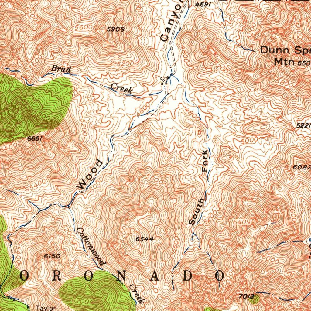 Cochise Head, AZ (1950, 62500-Scale) Map by United States Geological ...