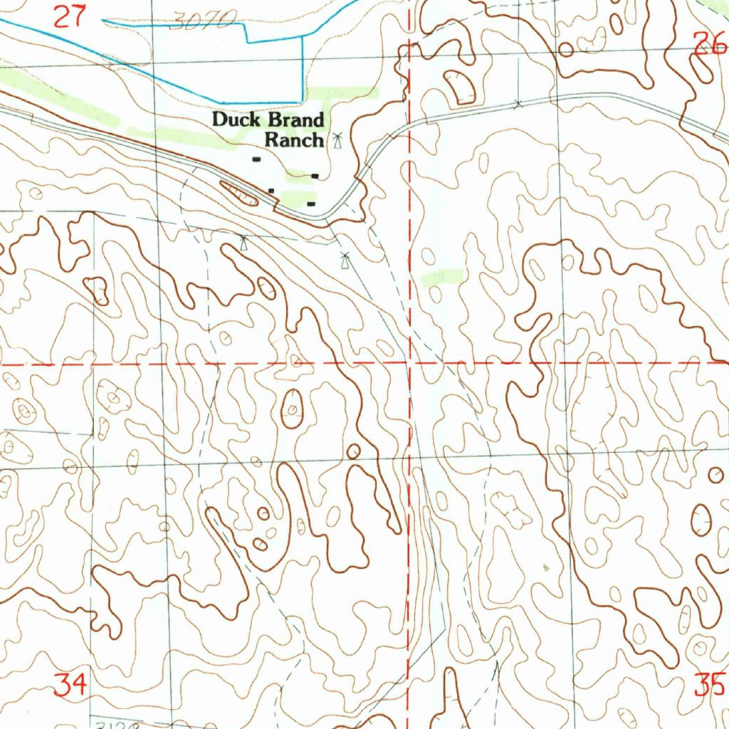 Cody West, NE-SD (1985, 24000-Scale) Map by United States Geological ...