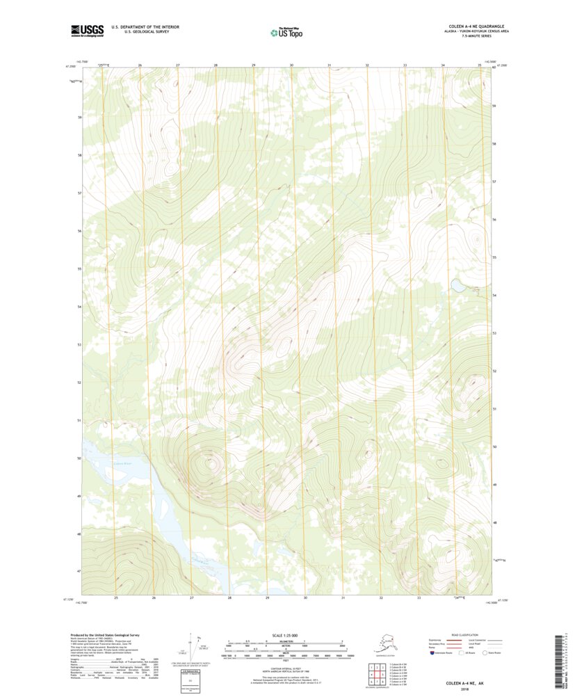 Coleen A-4 NE, AK (2018, 25000-Scale) Map by United States Geological ...