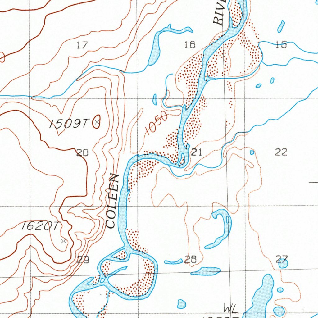 Coleen C-4, AK (1990, 63360-Scale) Map by United States Geological ...