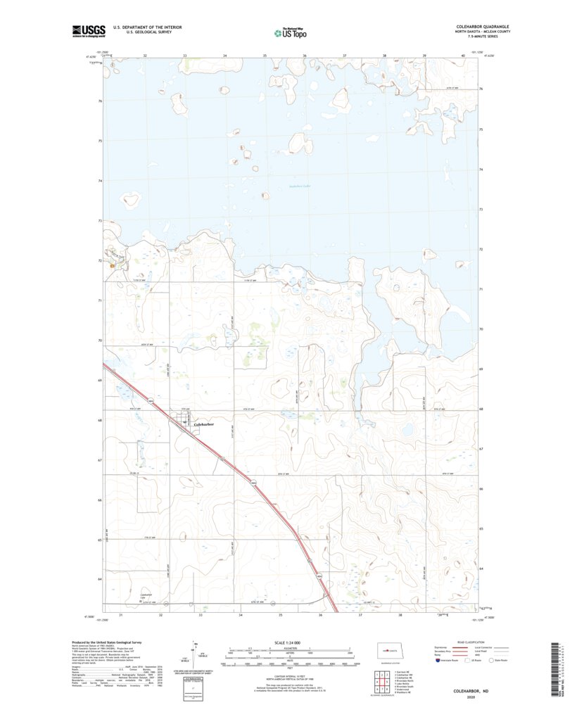 Coleharbor, ND (2020, 24000-Scale) Map by United States Geological ...