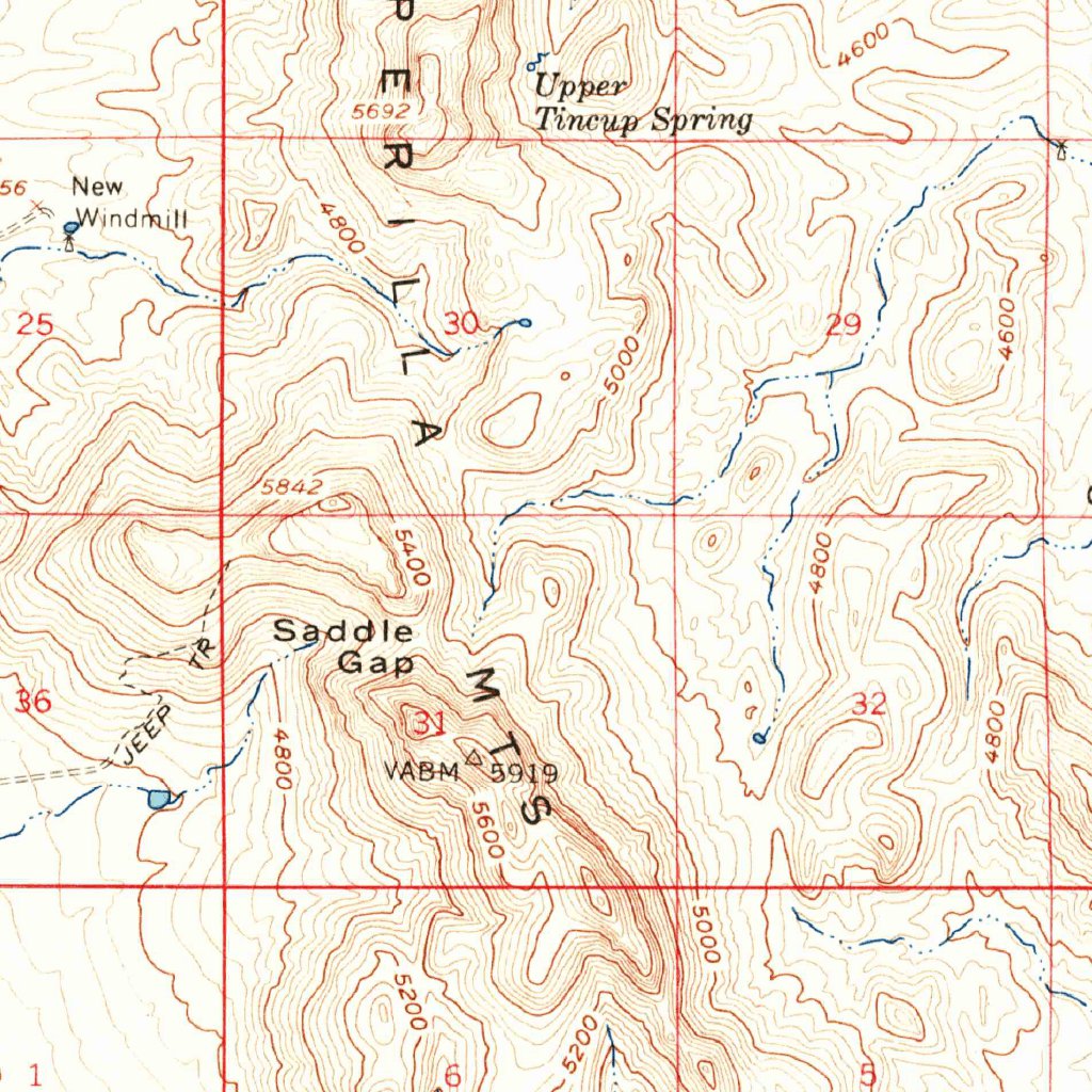 College Peaks, AZ (1958, 62500-Scale) Map by United States Geological ...