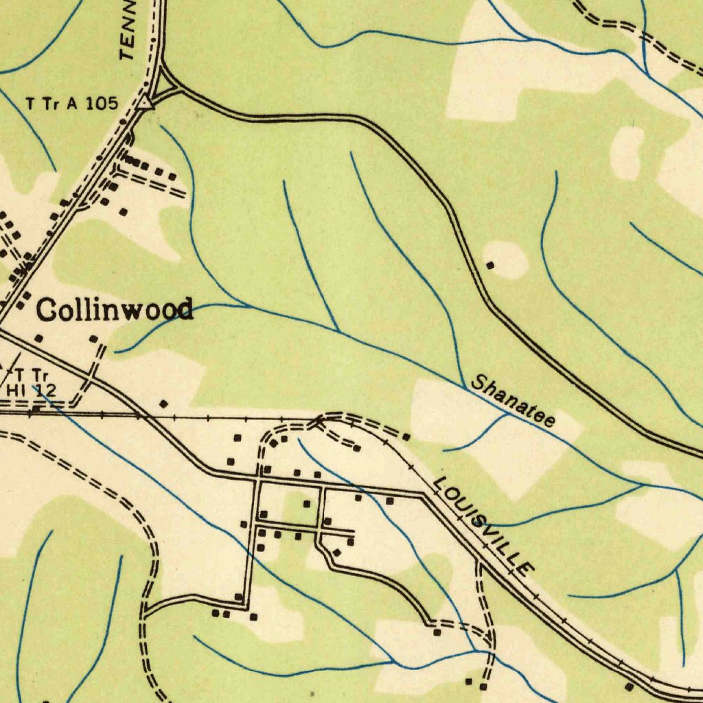 Collinwood, TN (1936, 24000-Scale) Map by United States Geological ...