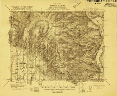 Colockum Pass, WA (1921, 96000-Scale) Map by United States Geological ...
