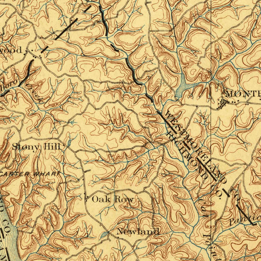 Colonial, VA-MD (1898, 125000-Scale) Map by United States Geological ...