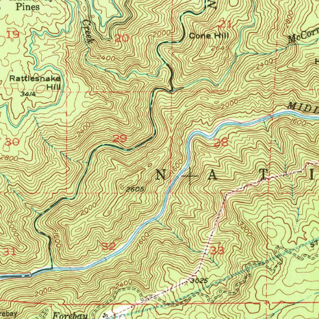 Columbia, CA (1948, 62500-Scale) Map by United States Geological Survey ...