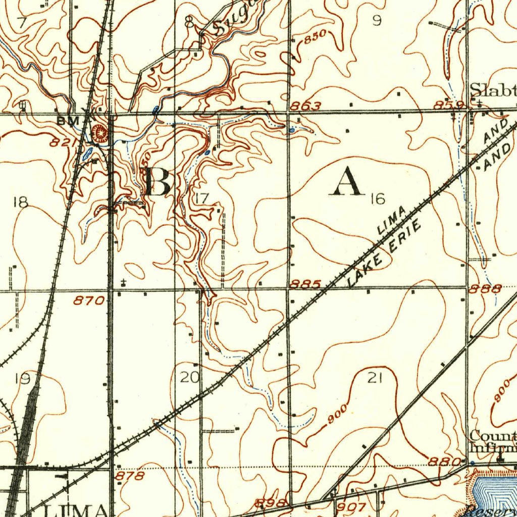 Columbus Grove, OH (1906, 62500-Scale) Map by United States Geological ...
