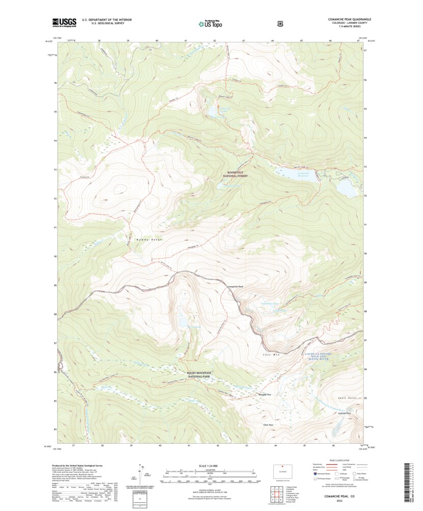 Comanche Peak, CO (2022, 24000-Scale) Map by United States Geological ...