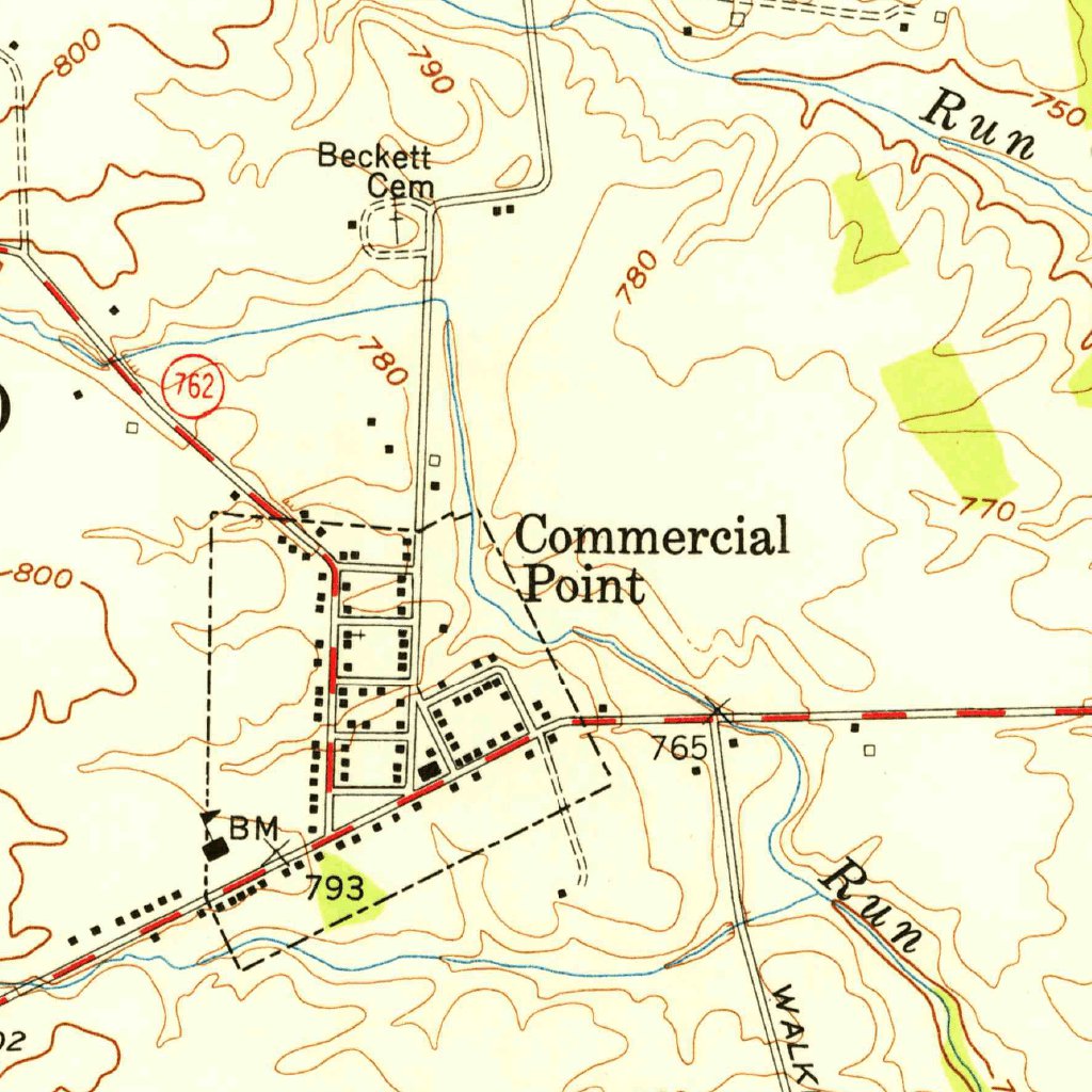 Commercial Point, OH (1955, 24000-Scale) Map by United States ...