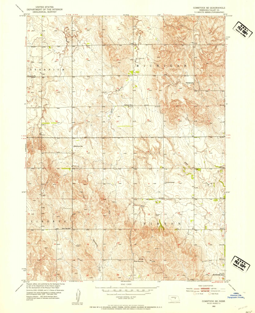 Comstock SE, NE (1952, 24000-Scale) Map by United States Geological ...