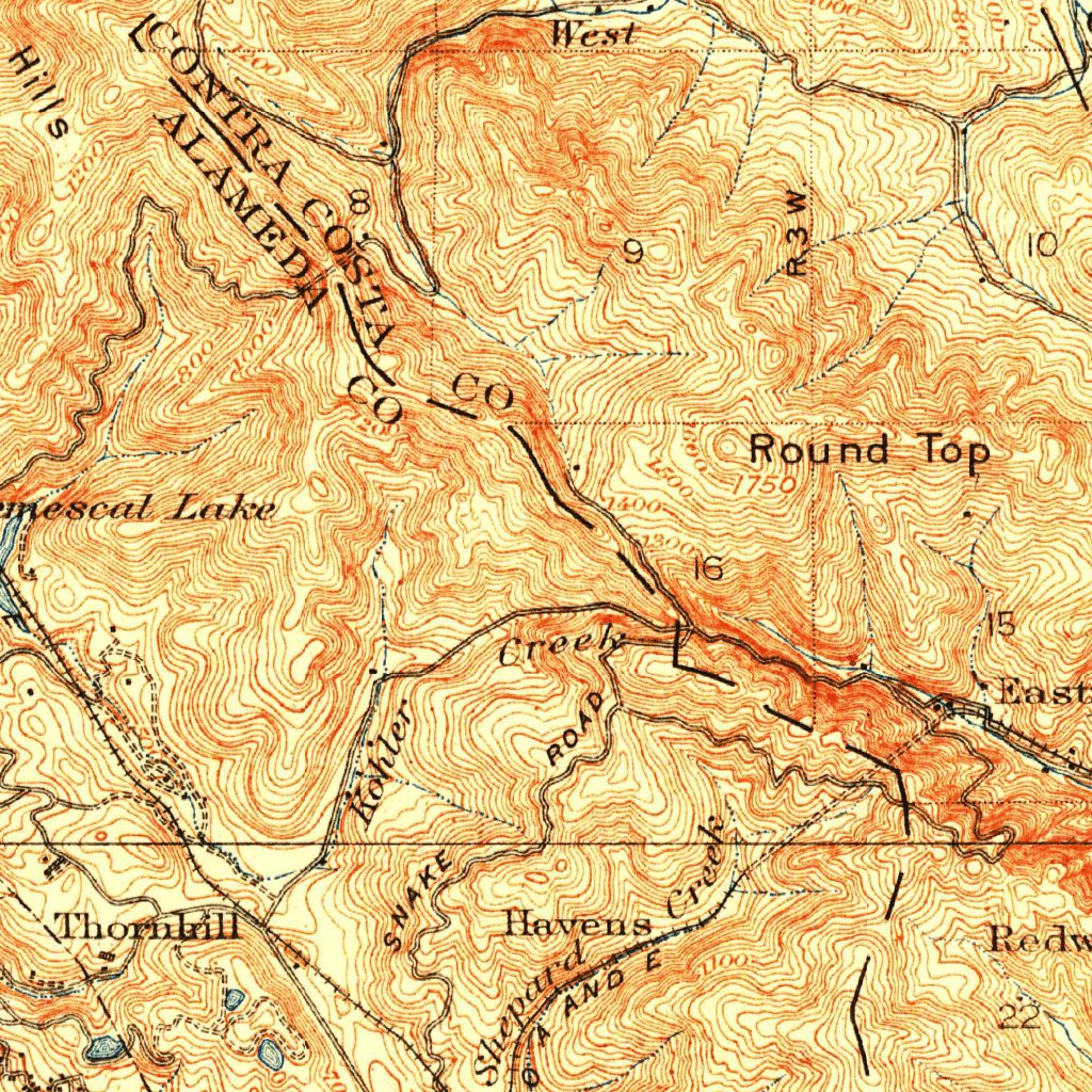 Concord, CA (1915, 62500-Scale) Map by United States Geological Survey ...