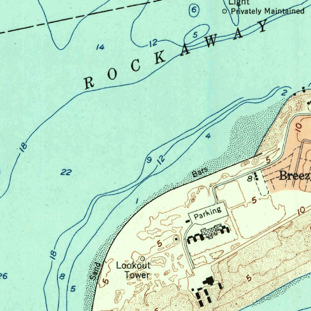 Coney Island, NY-NJ (1955, 24000-Scale) Map by United States Geological ...