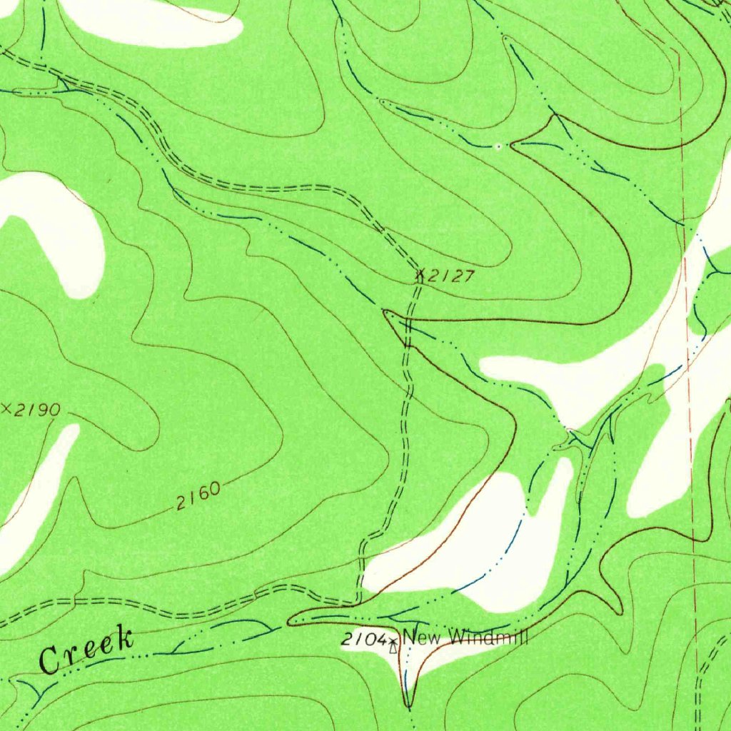 Contrary Creek, TX (1964, 24000-Scale) Map by United States Geological ...