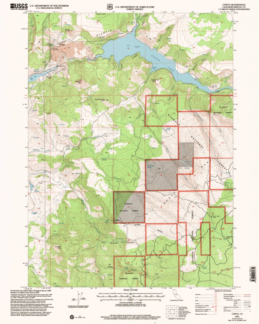 Copco, CA (2001, 24000-Scale) Map by United States Geological Survey ...