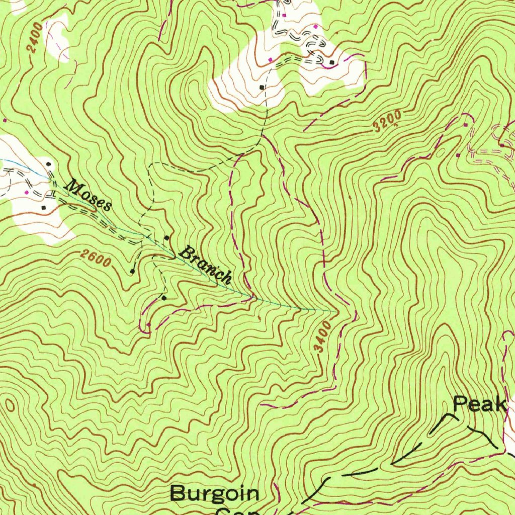 Corbin Knob, NC (1946, 24000-Scale) Map by United States Geological ...