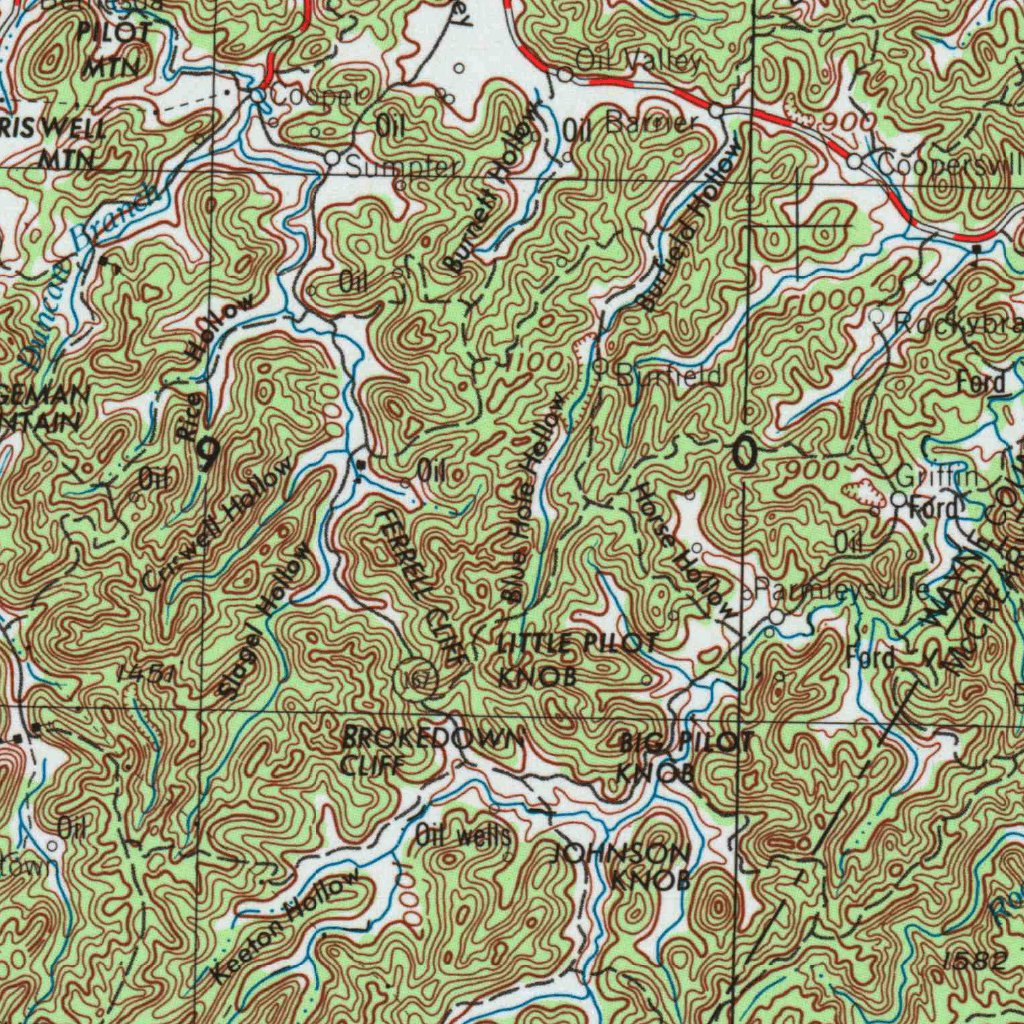 Corbin, KY-TN (1956, 250000-Scale) Map by United States Geological ...