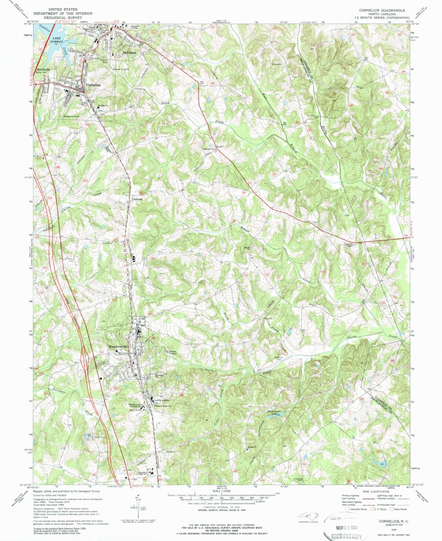 Cornelius, NC (1970, 24000-Scale) Map by United States Geological ...