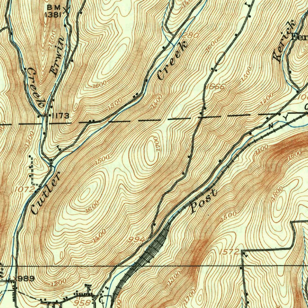 Corning, NY-PA (1914, 62500-Scale) Map by United States Geological ...