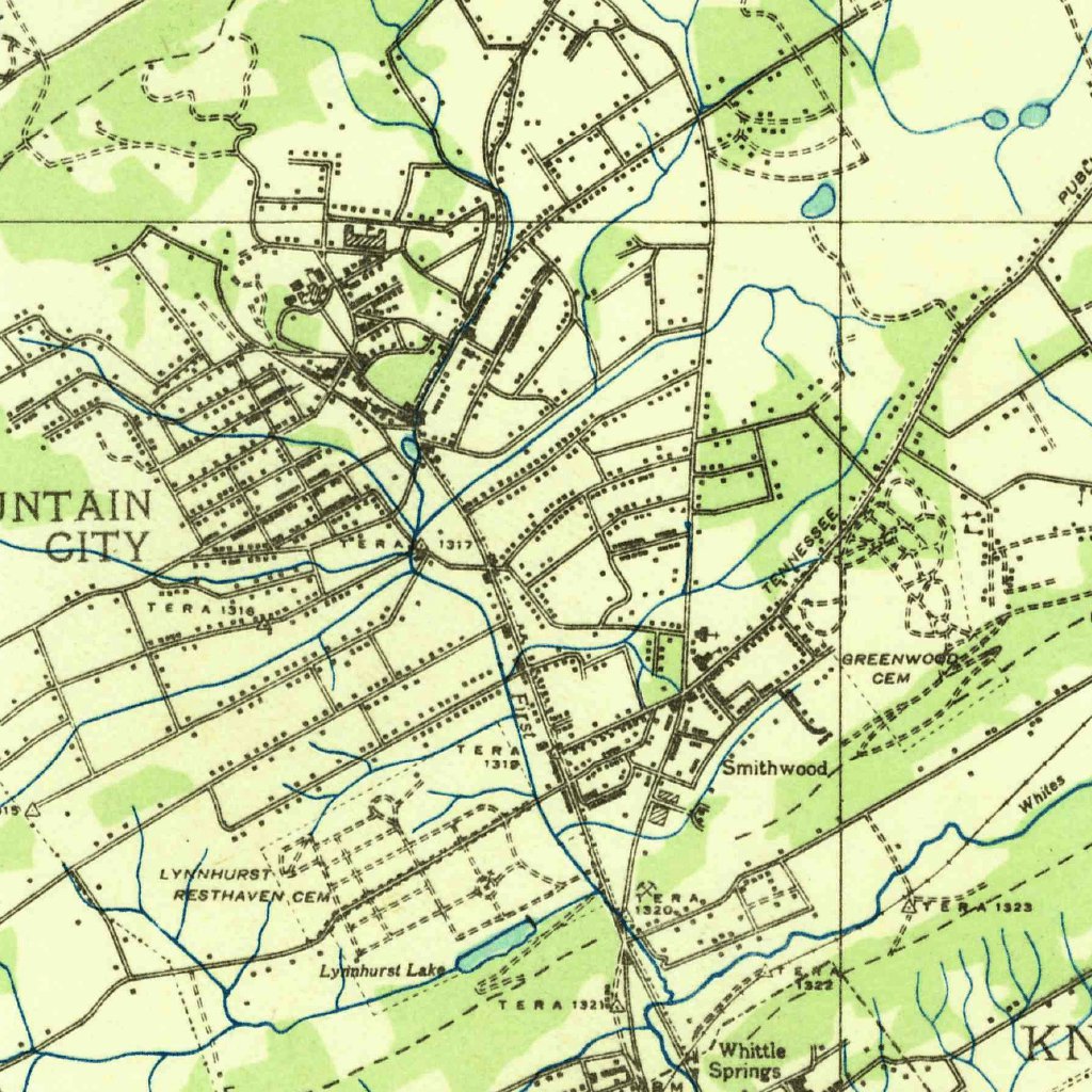 Corryton, TN (1936, 48000-Scale) Map by United States Geological Survey ...