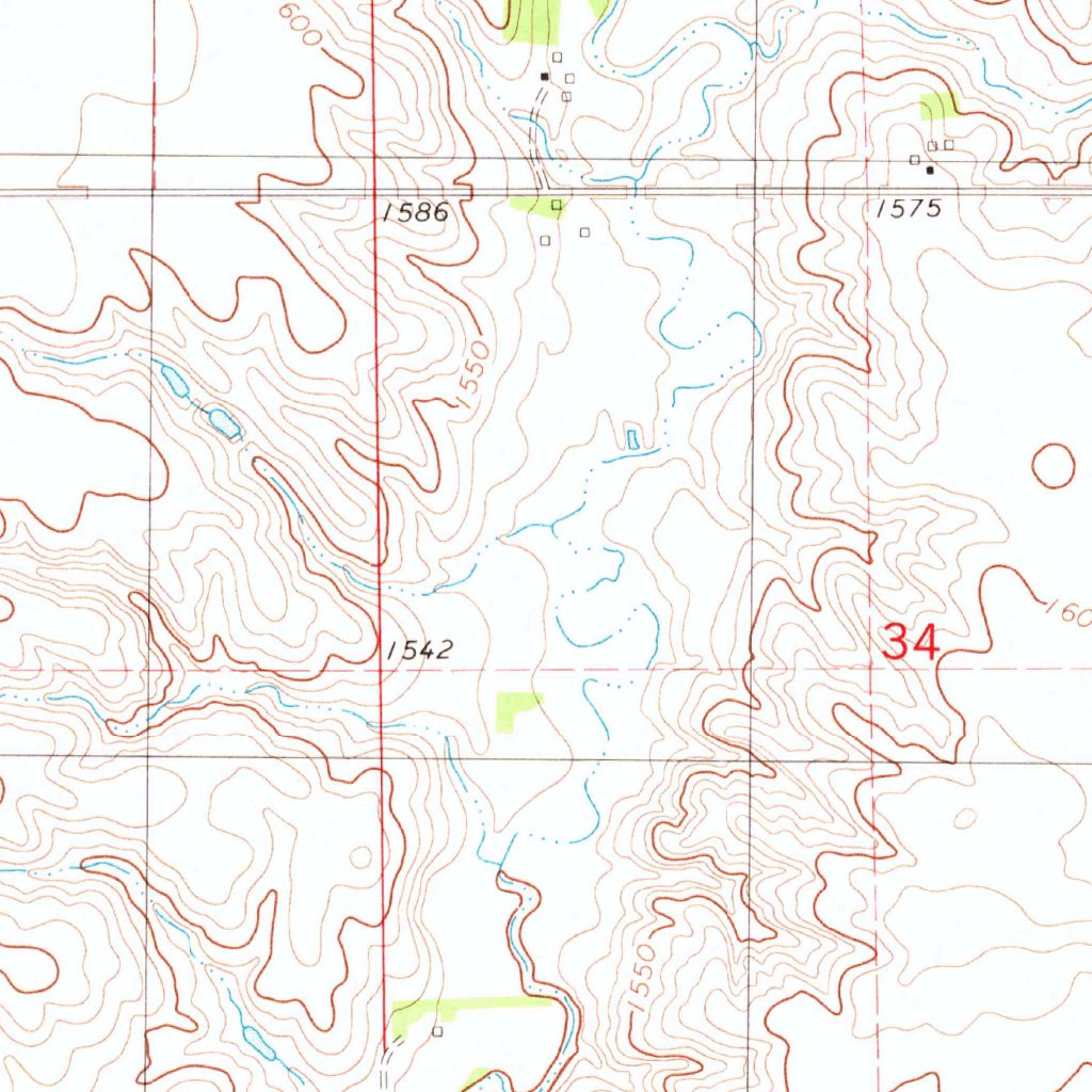 Corsica Lake, SD (1980, 24000-Scale) Map by United States Geological ...