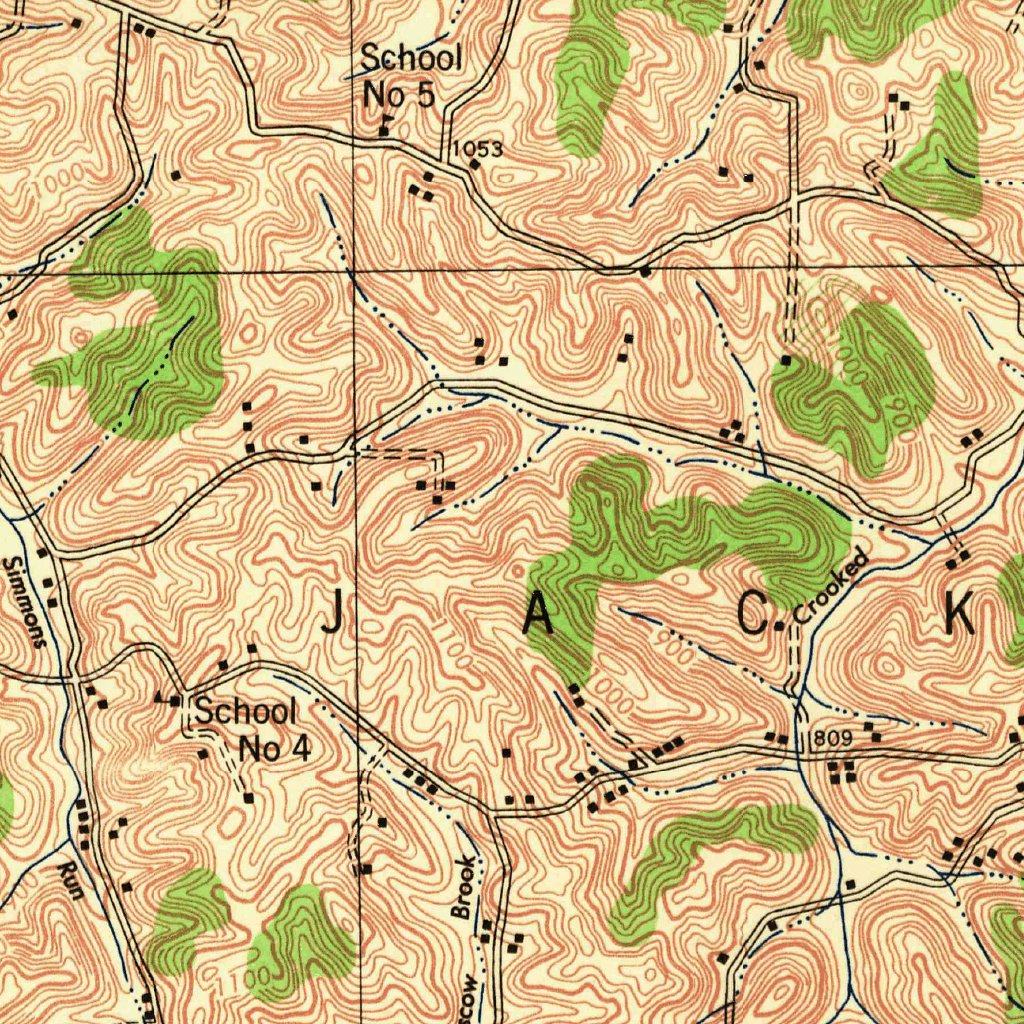 Coshocton, OH (1943, 62500-Scale) Map by United States Geological ...