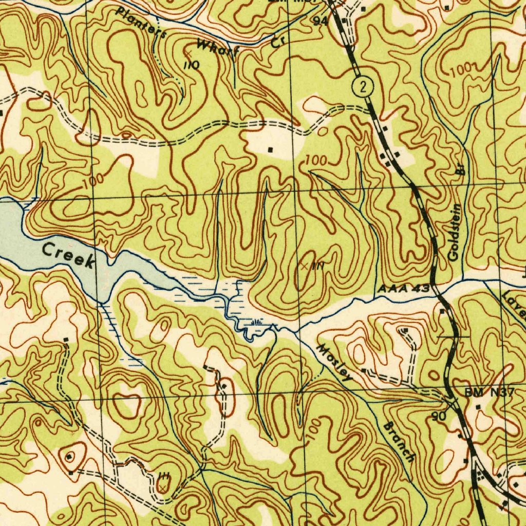 Cove Point, MD (1943, 31680-Scale) Map by United States Geological ...