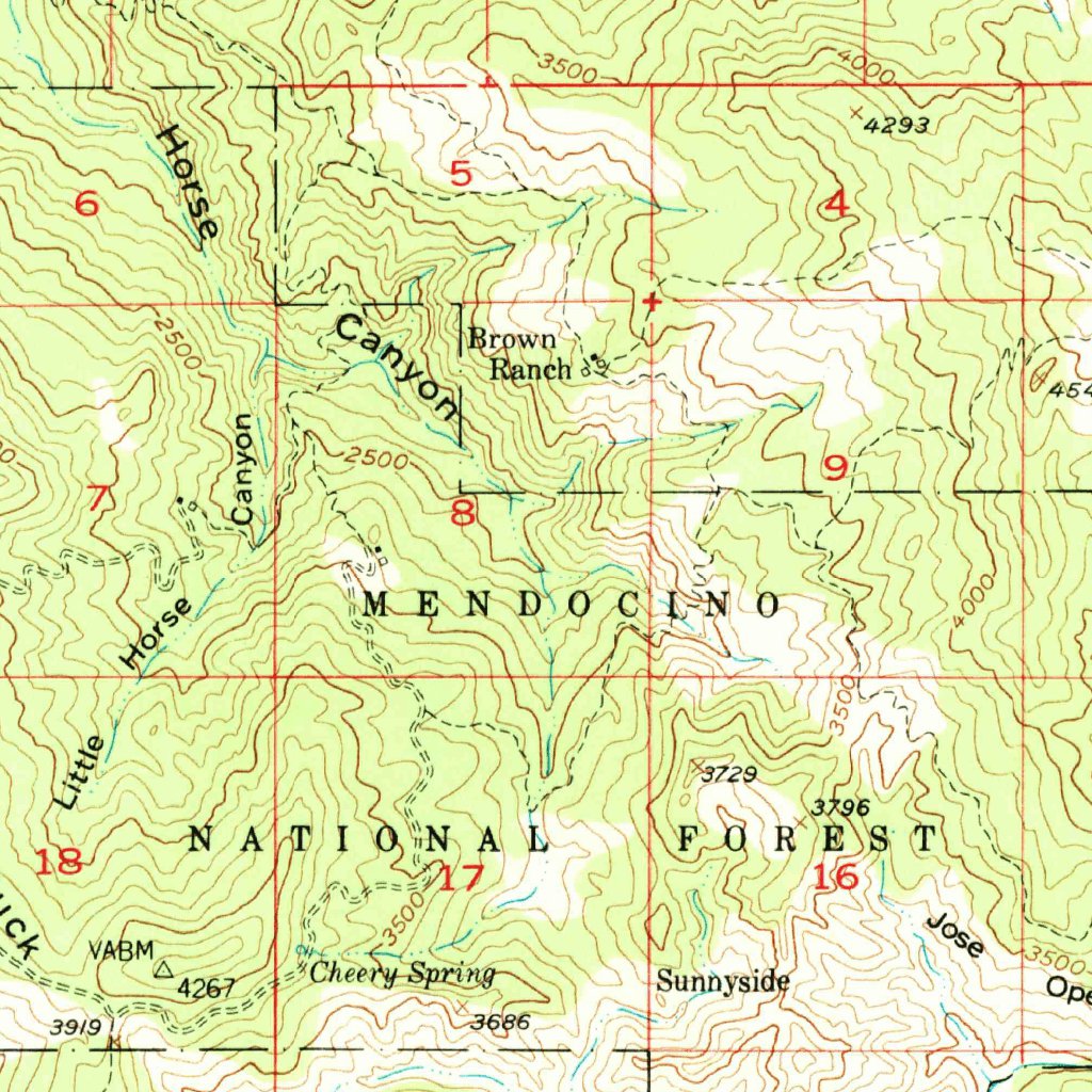 Covelo, CA (1952, 62500-Scale) Map by United States Geological Survey ...