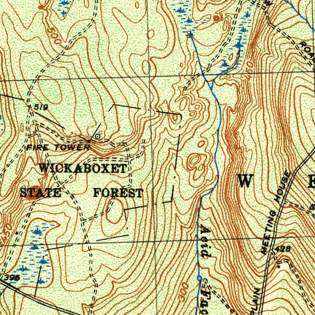 Coventry Center, RI (1950, 25000-Scale) Map by United States Geological ...