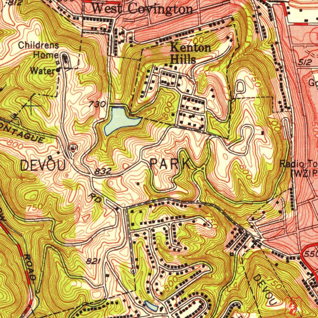 Covington, KY-OH (1955, 24000-Scale) Map by United States Geological ...