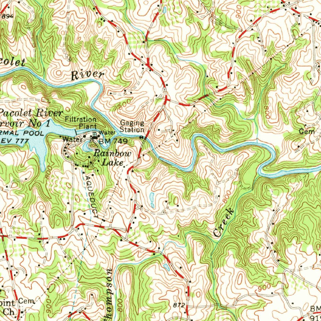 Cowpens, SC-NC (1959, 62500-Scale) Map by United States Geological ...