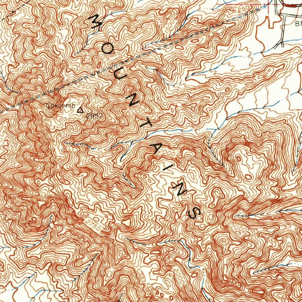 Coxcomb Mountains, CA (1943, 62500-Scale) Map by United States ...