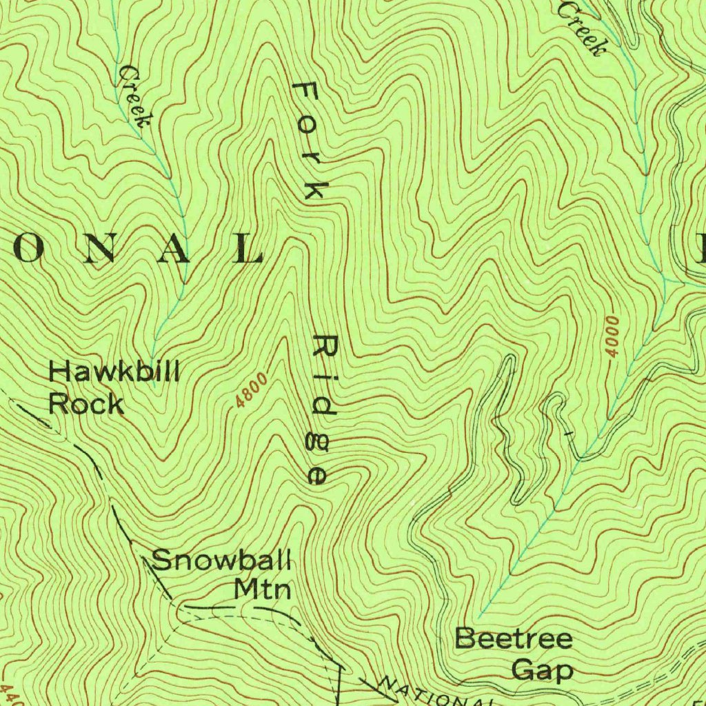 Craggy Pinnacle, NC (1946, 24000-Scale) Map by United States Geological ...