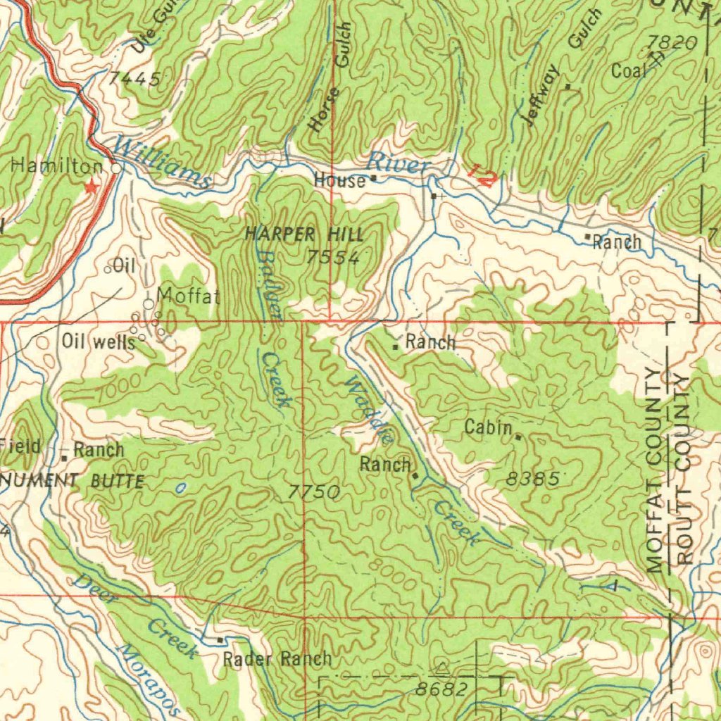 Craig, CO-WY (1960, 250000-Scale) Map by United States Geological ...