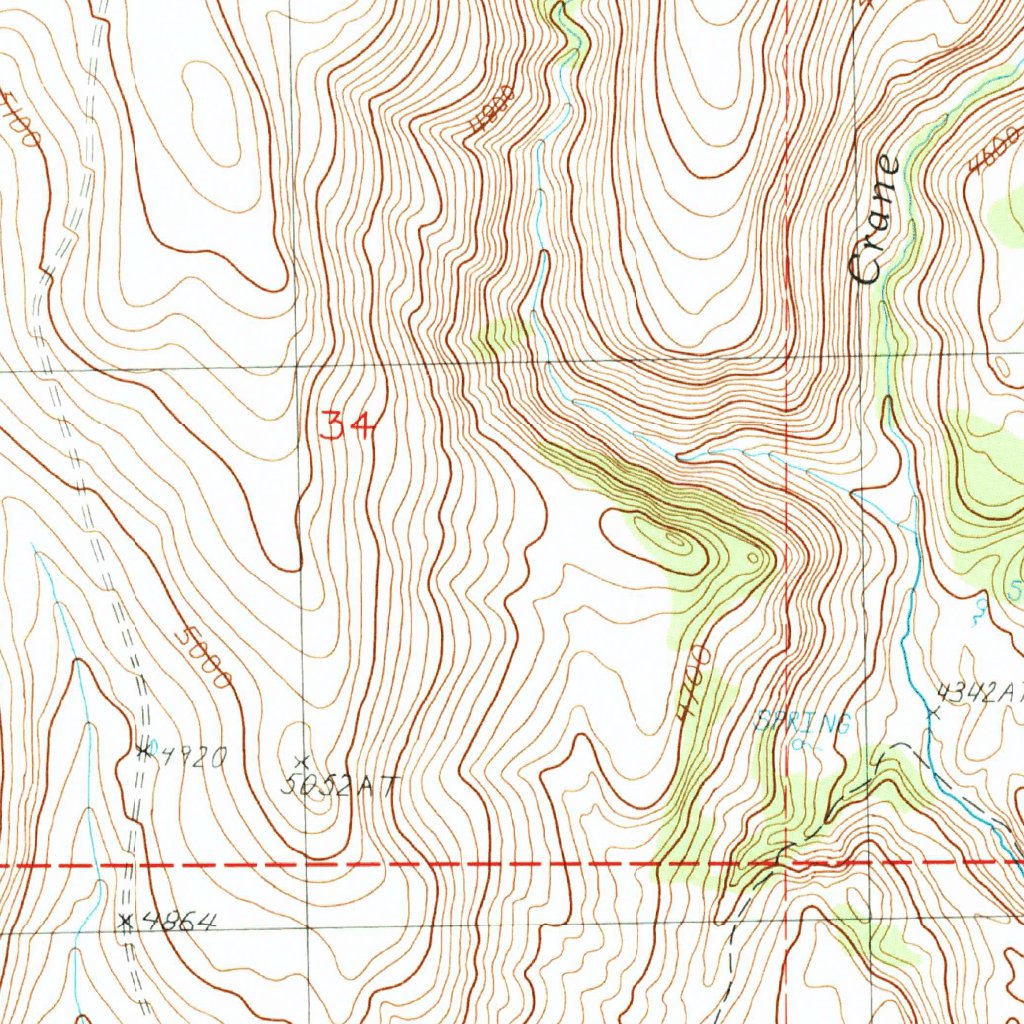 Crane, OR (1990, 24000-Scale) Map by United States Geological Survey ...
