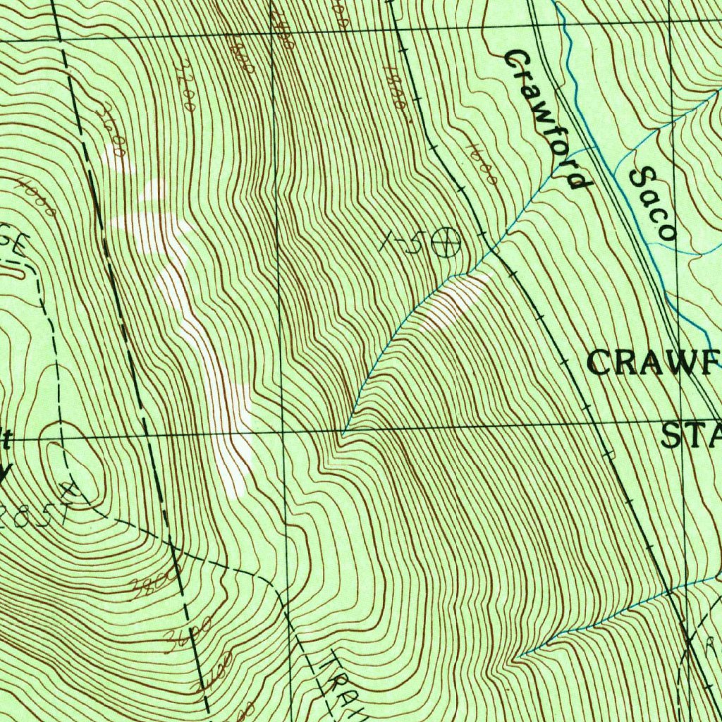 Crawford Notch, NH (1987, 24000-Scale) Map by United States Geological ...