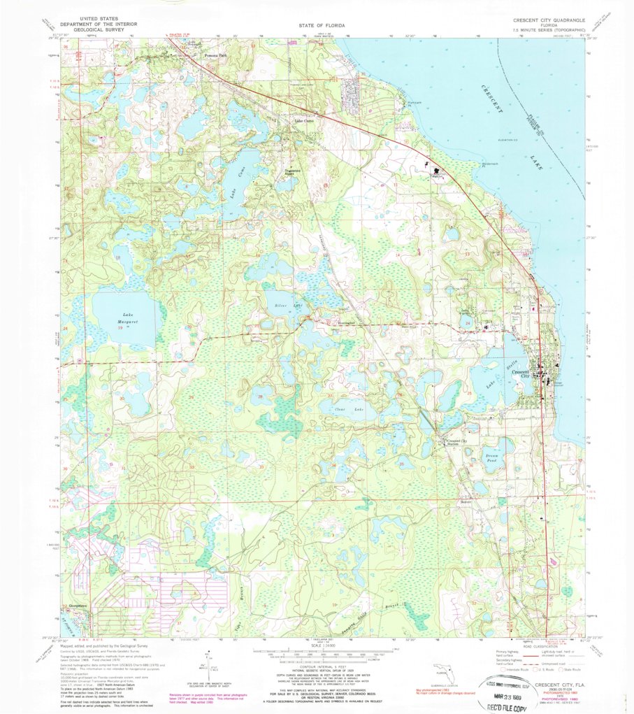 Crescent City, FL (1970, 24000-Scale) Map by United States Geological ...