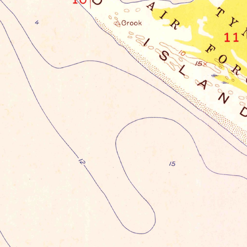 Crooked Island, FL (1956, 24000-Scale) Map by United States Geological ...