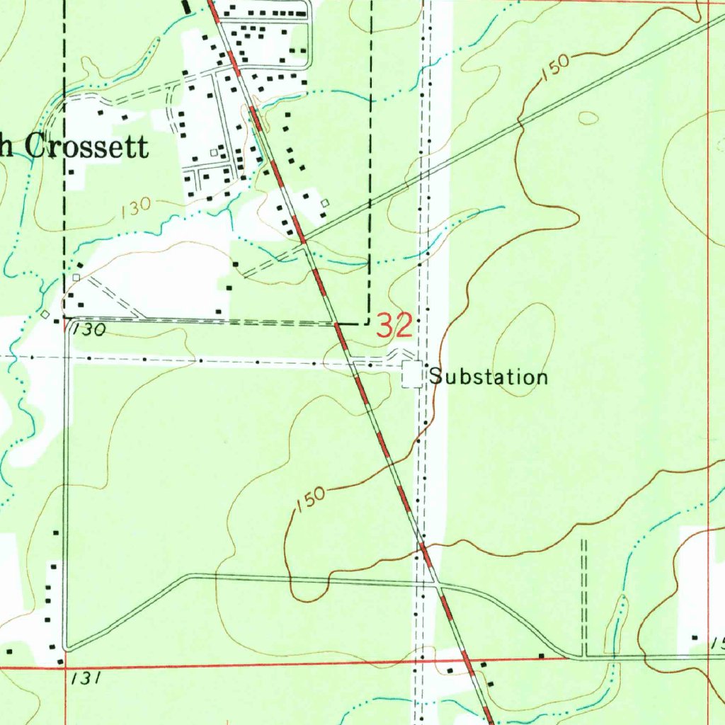 Crossett South, AR-LA (1973, 24000-Scale) Map by United States ...