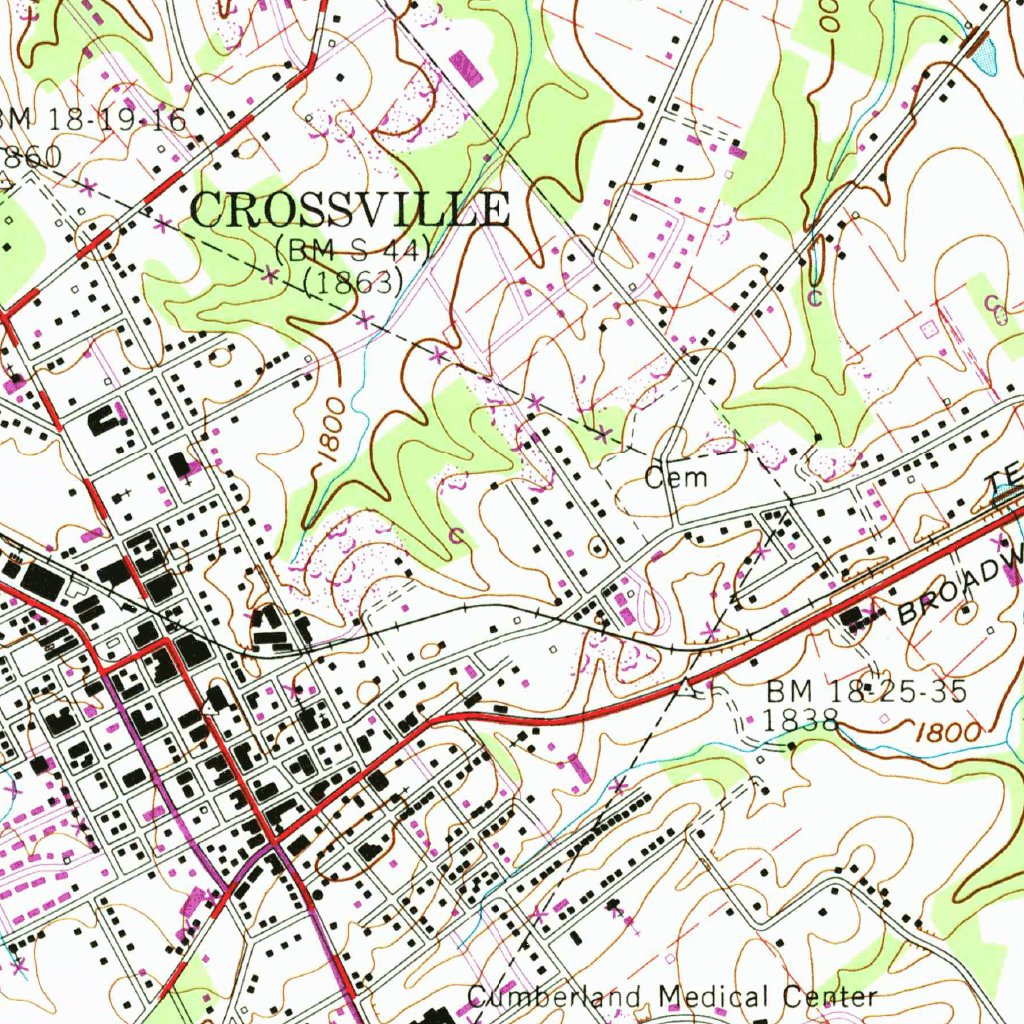 Crossville, TN (1956, 24000-Scale) Map by United States Geological ...
