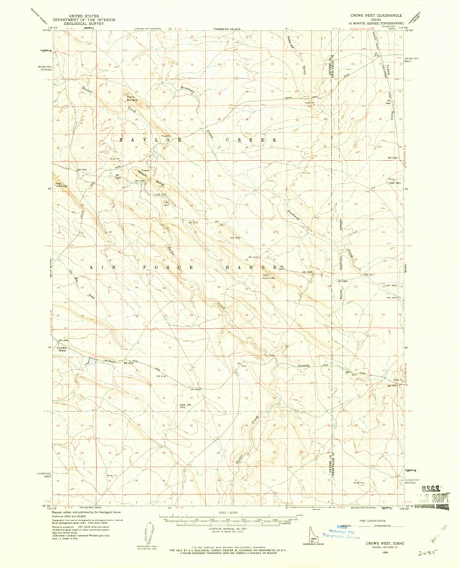 Crows Nest, ID (1959, 62500-Scale) Map by United States Geological ...