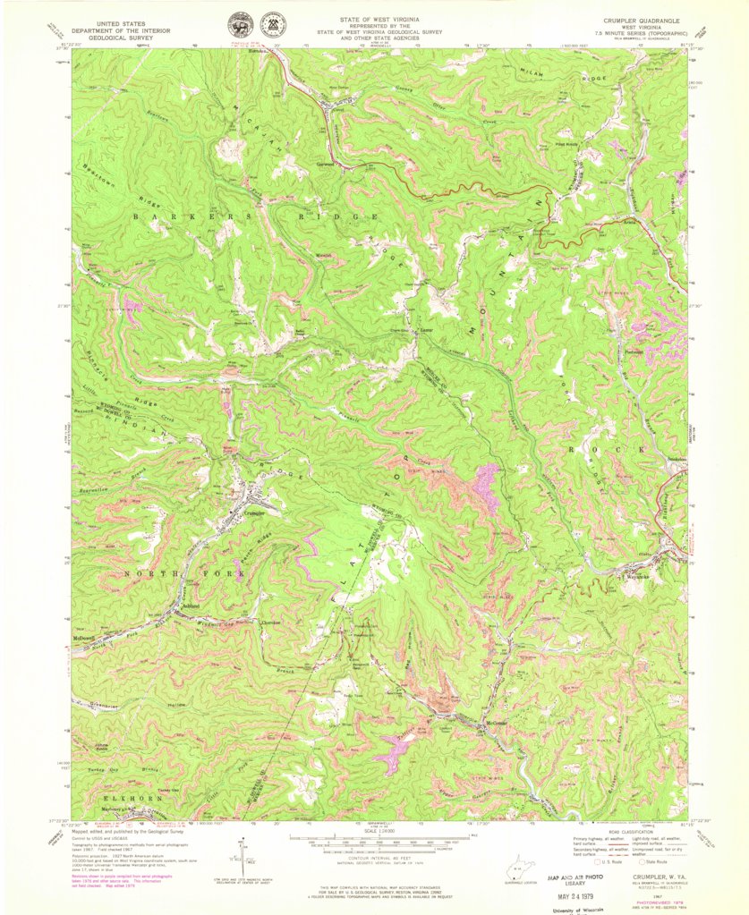 Crumpler, WV (1967, 24000-Scale) Map by United States Geological Survey ...