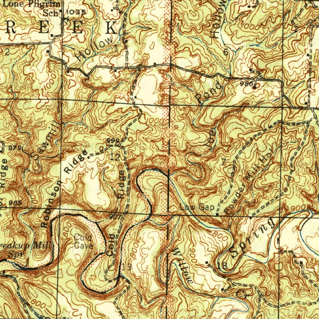 Cureall, MO (1946, 62500-Scale) Map by United States Geological Survey ...
