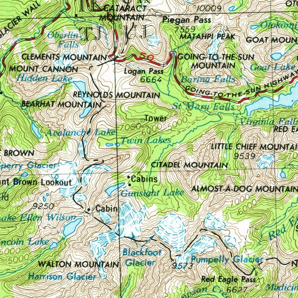 Cut Bank, MT (1960, 250000-Scale) Map by United States Geological ...